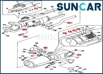 China LZ008750 Bucket Cylinder Seal Kit For Heavy Equipment CX210BLR CX130B Case for sale