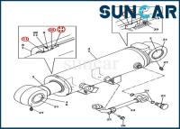 China LZ011480 Blade Cylinder Seal Kit Excavator CX145C SR CX130C Case Seal Repair Kit for sale