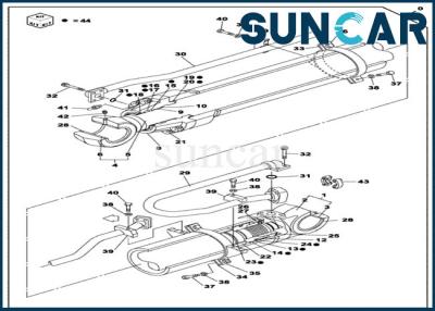 China CX470C CASE OEM Parts LZ010160 Dipper Cylinder Repair Seal Kit Hydraulic Rebuild Kits for sale