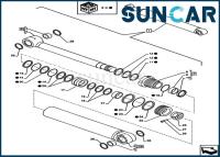 China LZ012020 Cylinder Service Kit Boom Repair Seal Kit Fits Models CX80C CX75C SR CASE for sale