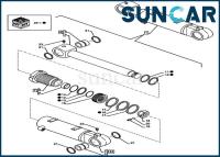 China LZ012050 Blade Lifting Cylinder Repair Kits CX80C CX75C SR Case Crawler Excavator Seal Kit for sale