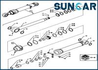China LZ013490 Arm Repair Seal Kits CX300D LC Crawler Excavator Case Cylinder Service Kit for sale