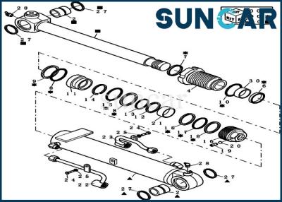 China 72280454 Hydraulic Boom Cylinder Repair Seal Kit Fits CX31B CASE Mini Crawler Excavator for sale