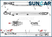 China Bucket Seal Kit PW01V00046R300 OEM Case CX36 CX31 Hydraulic Cylinder Sealing Kit for sale