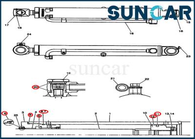 China Bucket Seal Kit PW01V00046R300 OEM Case CX36 CX31 Hydraulic Cylinder Sealing Kit for sale