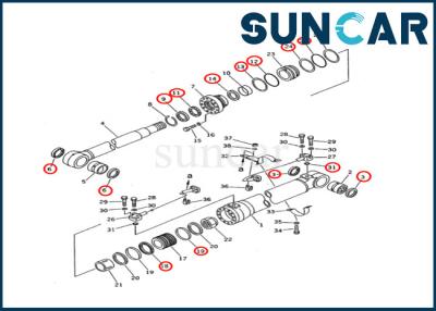 China 707-99-47620 7079947620 Boom Cylinder Seal Kit Fits KOMATSU PC200-5 EXCAVATORS for sale