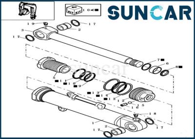 China Standard Cylinder Kits 72275474 Dozer Blade Seal Repair Kit Fits CX16B CASE Heavy Equipment for sale