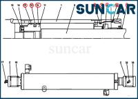 China Cylinder Sealing Kit PV01V00045R300 Arm Seal Kit Fits CX27B CX17B Case Construction Parts for sale