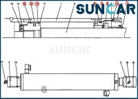 China PV01V00045R300 Bucket/ Dozer Blade Seal Kit For Case CX27B CX17B Cylinder Service Kit for sale
