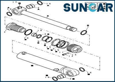 China 72280241 Swing/ Arm Cylinder Seal Kit Fits Case CX22B CX20B Mini Crawler Excavator for sale