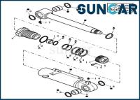 China 72280268 Mini Crawler Excavator CX20B CASE Dozer/ Swing Cylinder Replacement Seal Kit for sale
