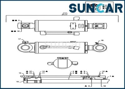 China PX01V00043R200 Case Sealing Kit Dozer Cylinder Seal Kit Fits CX36B CX31B Excavator Equipment for sale