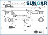 China Mini Excavator PX01V00073R300 Dozer Repair Seal Kit CASE CX36B CX31B Hydraulic Cylinder Kits for sale