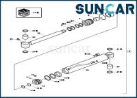 China CX17C Excavator Parts XKCC-01532 XKCC01532 Case Boom Swing Cylinder Seal Kit Service Kits for sale