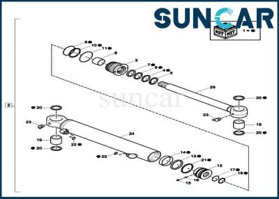 China XKCC-01429 Undercarriage Sealing Kit XKCC01429 Cylinder Replacement Seal Kit Fits CX18C Case for sale
