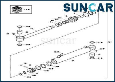 China XKCC-00529 XKCC00529 Boom Swing Cylinder Repair Seal Kit CX18C Case Sealing Kit for sale
