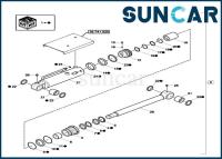 China Case XKCC-00458 OEM Dozer Blade Seal Kit XKCC00458 Hydraulic Cylinder Kits For CX18C Excavator for sale