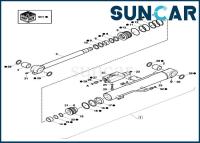 China XKCD-03431 XKCD03431 Boom Sealing Kit For CASE CX26C Safety Valve Hydraulic Cylinder Service Kit for sale