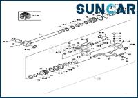 China Excavator Repair Seal Kit XKCD-03427 XKCD03427 Dipper Cylinder Replacement Kits Fits Case CX26C for sale
