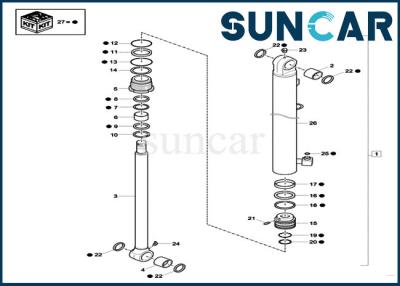 China CX26C Case Bucket Seal Kit XKCD-03350 Crawler Excavator Cylinder Seal Repair Kits XKCD03350 for sale