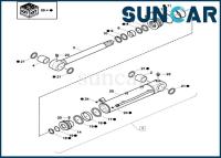 China XKCD-03353 Dozer Blade Seal Kit XKCD03353 Case CX26C Hydraulic Cylinder Replacement Service Seals for sale