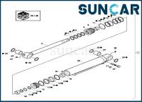 China XKCC-01438 XKCC01438 Dipper Cylinder Seal Kit Case CX33C CX37C OEM Hydraulic Service Kit for sale
