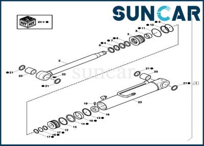 China XKCC-01448 XKCC01448 Boom Swing Sealing Kit CASE CX33C CX37C Hydraulic Cylinder Service kits for sale
