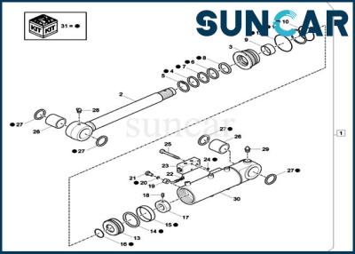 China Dozer Blade Oil Seal Kit XKCC-01691 Cylinder Seal Repair Kit XKCC01691 For CX37C Case Machinery for sale
