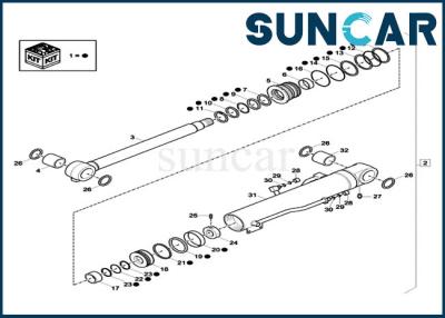 China XKCD-03076 XKCD03076 Boom Cylinder Seal Kit CASE CX60C CX57C Excavator Hydraulic Sealing Kit for sale