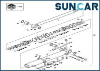 China XKCD-03438 XKCD03438 Dipper Seal Repair Kit Excavator Case CX60C CX57C Replacement Cylinder Kits for sale