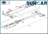 China XKCC-00339 XKCC00339 Boom Swing Cylinder Seal Kit Fits Mini Crawler Excavator Model CX57C Case for sale