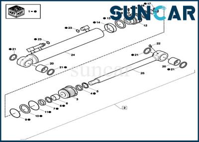China XKCC-00339 XKCC00339 Boom Swing Cylinder Seal Kit Fits Mini Crawler Excavator Model CX57C Case for sale