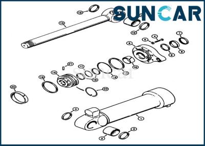 China Bucket Cylinder G110690 Wheel Loader Seal Kit For Case 721 Model Replacement Hydraulic Sealing Kit for sale