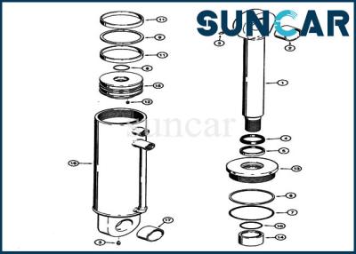 China 821B 821 Case Parts S301013 Loader Auxiliary Cylinder Repair Seal Kit Replacement kits for sale