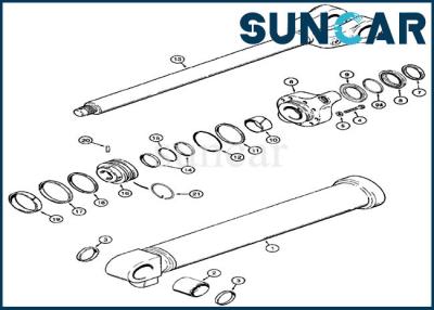 China Loader Seal Repair Kit 1346357C2 Bucket Cylinder Kit For Model 921B 921C 921 CASE Equipment for sale