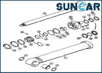 China Hydraulic Oil Sealing Kit 1542883C1 Lift Cylinder Repair Seal Kit Fits Loader 921 921C 921B CASE Machine for sale