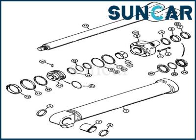 China Hydraulic Oil Sealing Kit 1542883C1 Lift Cylinder Repair Seal Kit Fits Loader 921 921C 921B CASE Machine for sale