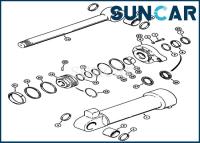 China 1543306C1 Bucket Sealing Kit 621B 621C Cylinder Repair Kits For Loader Case Construction for sale