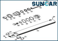 China Bucket Cylinder Seal Kit 1543279C1 Hydraulic Replacement Service Kit Fits CASE 721C 621C 721B Loader for sale