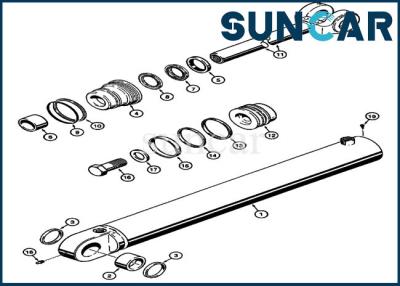 China Bucket Cylinder Seal Kit 1543279C1 Hydraulic Replacement Service Kit Fits CASE 721C 621C 721B Loader for sale