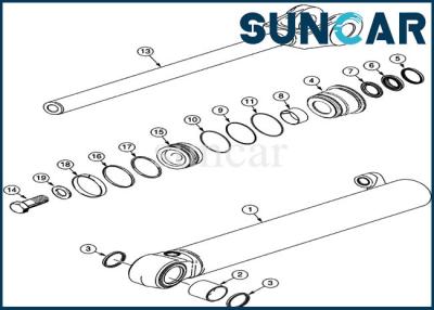 China 360979A1 Lift Oil Seal Kit Wheel Loader Case 521D 521F 521E Hydraulic Cylinder Sealing Kit for sale