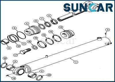 China 381101A1 Bucket Cylinder Repair Seal Kit Case 621D Loader Replacement CYL Sealing Parts for sale