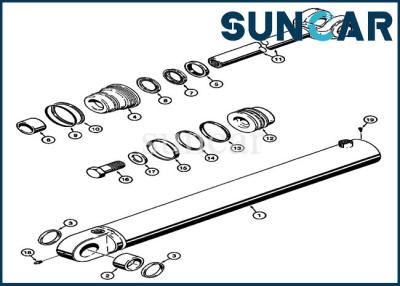 China Wear Resistance 1543279C1 Bucket Cylinder Seal Kit CASE Kits Fits 721B 621B Wheel Loader for sale