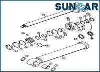 China 1542881C1 Case Seal Repair Kit 721C 621B 821E Wheel Loader Hydraulic Cylinder Service Kit for sale