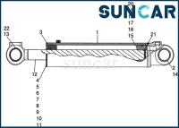 China 8605263 Bucket Seal Kit CASE 721D Model Cylinder Repair Sealing Kit Loader Machinery Seal for sale