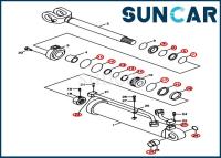 China Case 31Y2-03180 31Y203180 Boom Cylinder Seal Repair Kit For 1221E Wheel Loader Parts for sale