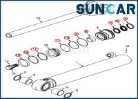 China Lift Cylinder Seal Kit 87598751 Loader Hydraulic Replacement Service Kit Fits 621E 521G Case for sale