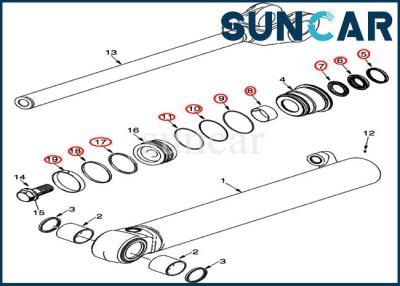 China Lift Cylinder Seal Kit 87598751 Loader Hydraulic Replacement Service Kit Fits 621E 521G Case for sale
