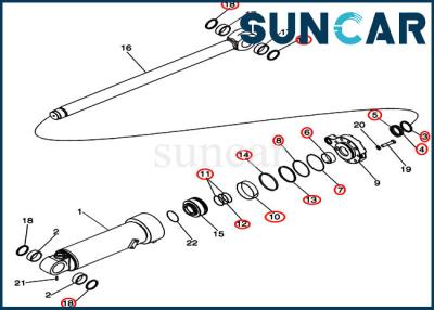 China Tilt Hydraulic Repair Kit 87529743 Bucket Cylinder Oil Seal Kit Fits 921F 821E Wheel Loader Case for sale