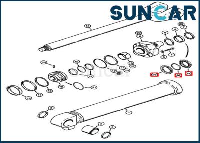 China 1542883C1 Case Repair Hydraulic Oil Seal Kit 921 921C 921E Loader Lift Cylinder Service Kit for sale